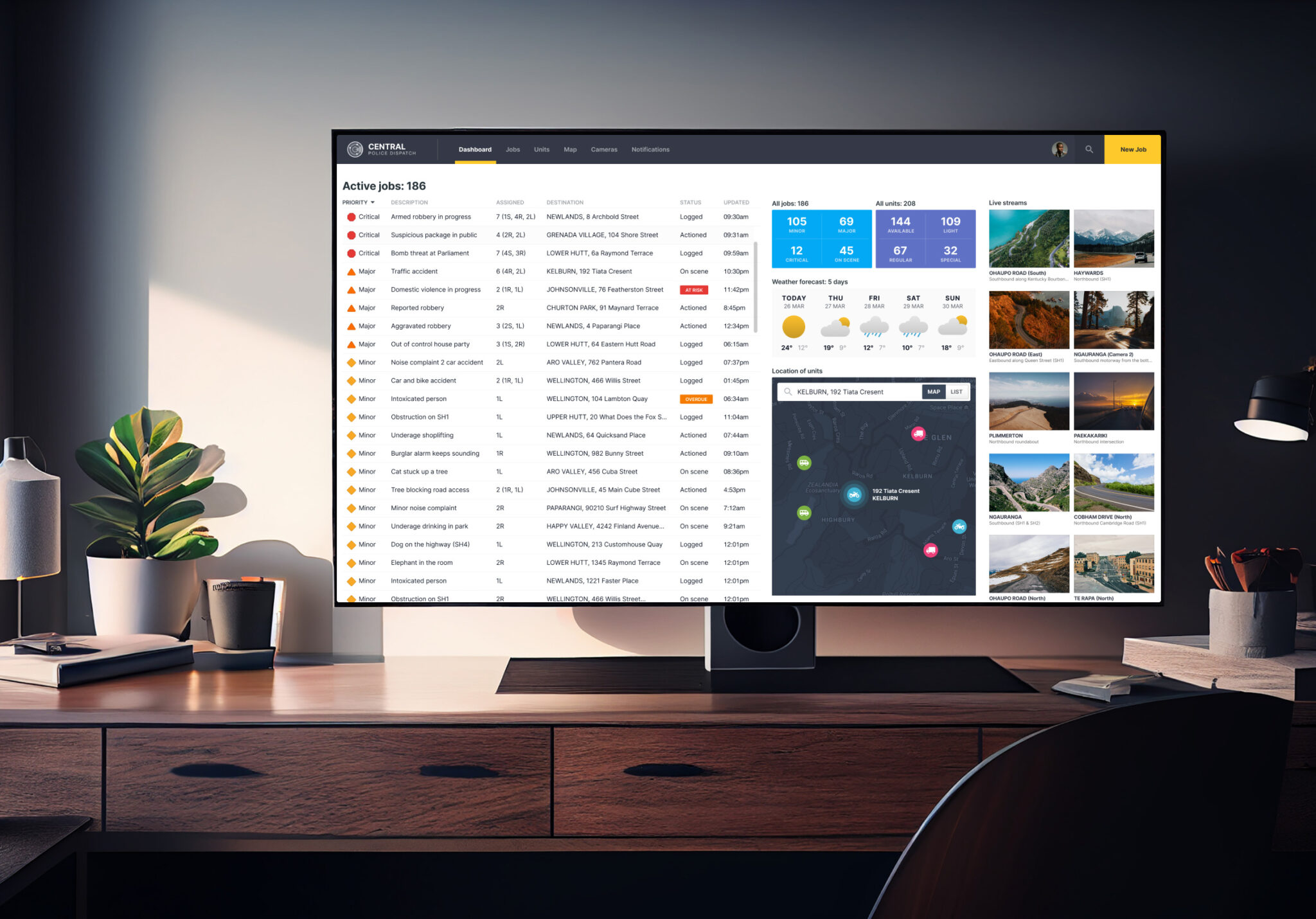 Police dispatch dashboard — User Experience (UX/UI) Wellington • Mobile ...